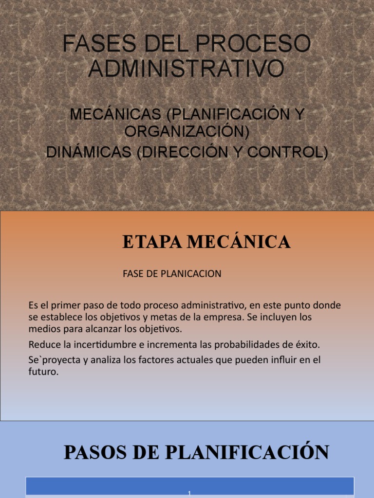 Fases Del Proceso Administrativo | PDF | Planificación | Economias