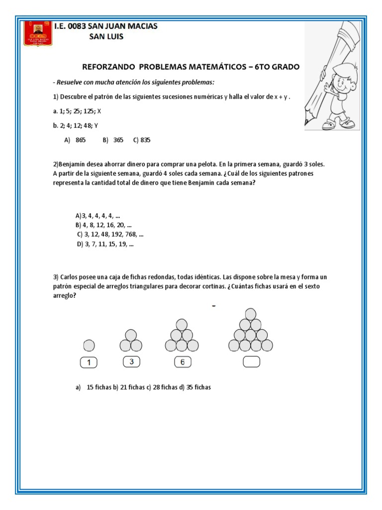 REFORZANDO PROBLEMAS MATEMÁTICOS 6to Rin | PDF | Métodos y materiales de enseñanza