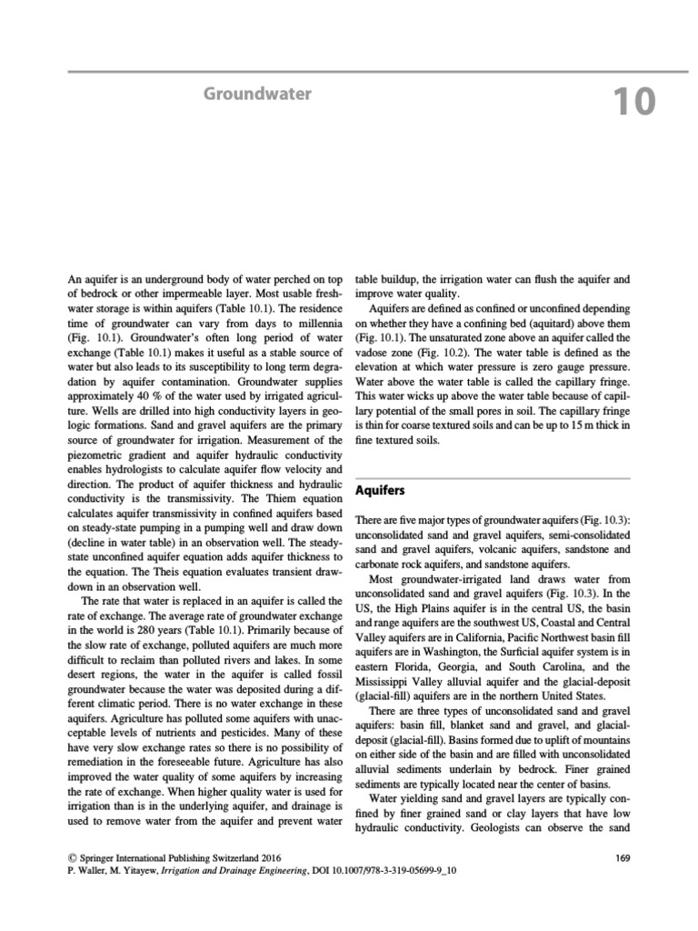 Chapter 2 Groundwater | PDF | Aquifer | Groundwater