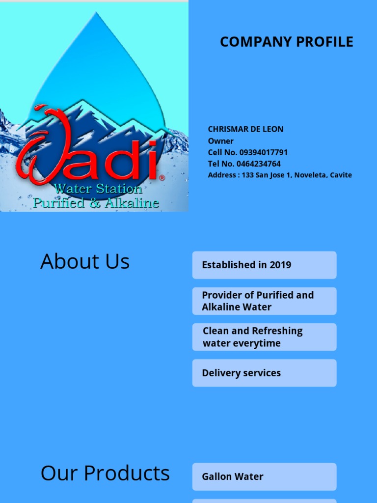 Wadi Water Station Company Profile | PDF