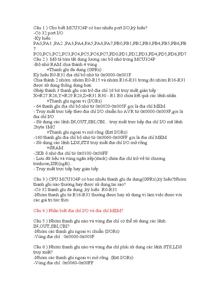 Chương 2 VXL 1 | PDF