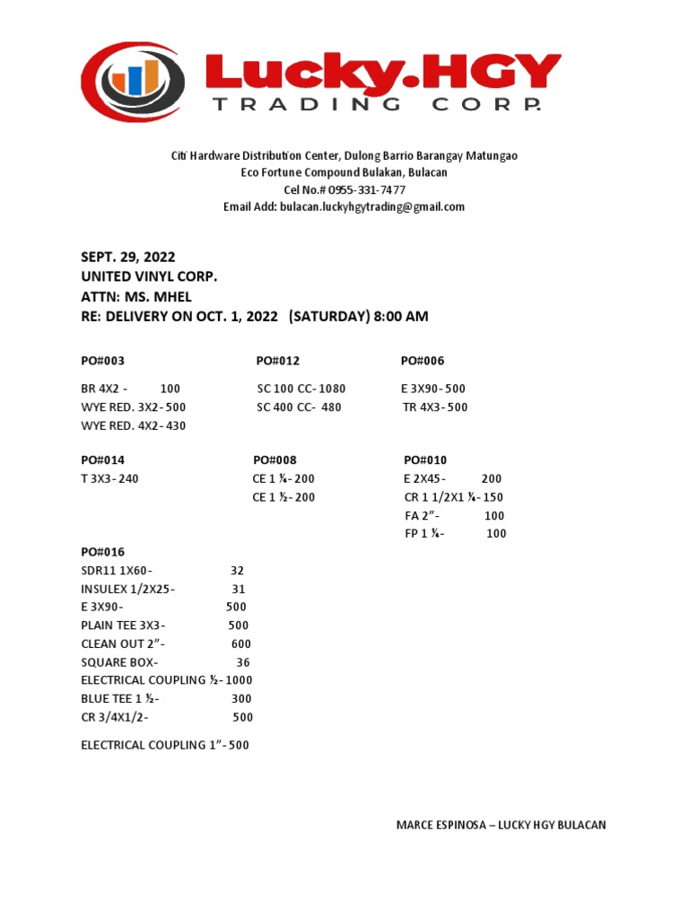 Bhgy Unidex Order | PDF