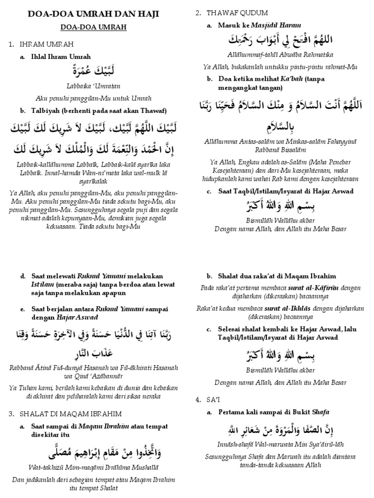 Doa Umrah-Haji Buku Saku | PDF