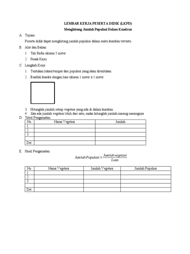 Menghitung Populasi dalam Kuadran | PDF | Griya & Taman