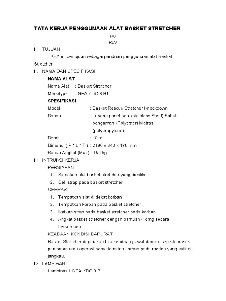 Tkpa Basket Stretcher | PDF