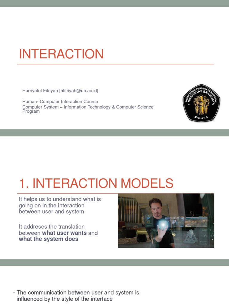 Human-Computer Interaction Models | PDF | Graphical User Interfaces ...