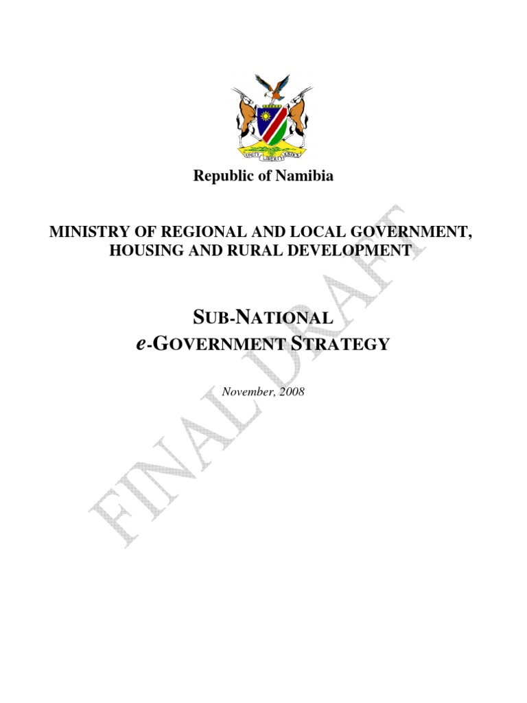 Namibia Sub-National e-Government Strategy | PDF | E Government ...