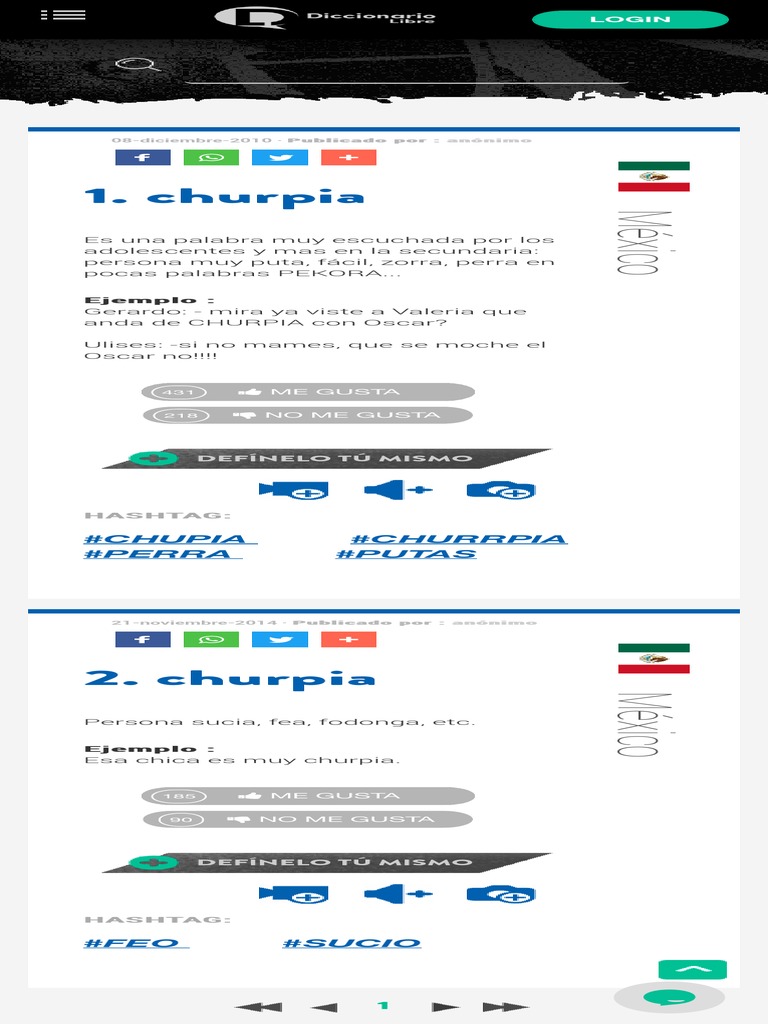 Diccionario Libre Definicion Churpia - Diccionario de Urbanismos | PDF Diccionario Libre Definicion Churpia - Diccionario de Urbanismos | PDF