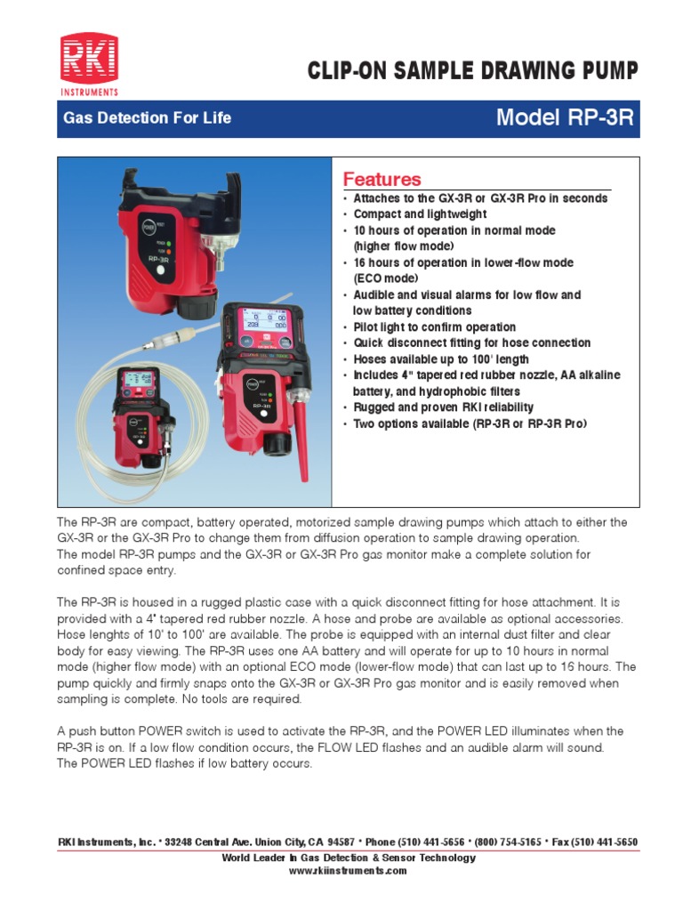 Compact, Battery-Operated Sample Drawing Pumps for Gas Detection ...