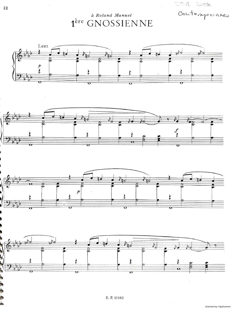 1era Gnossienne (Erik Satie) | PDF