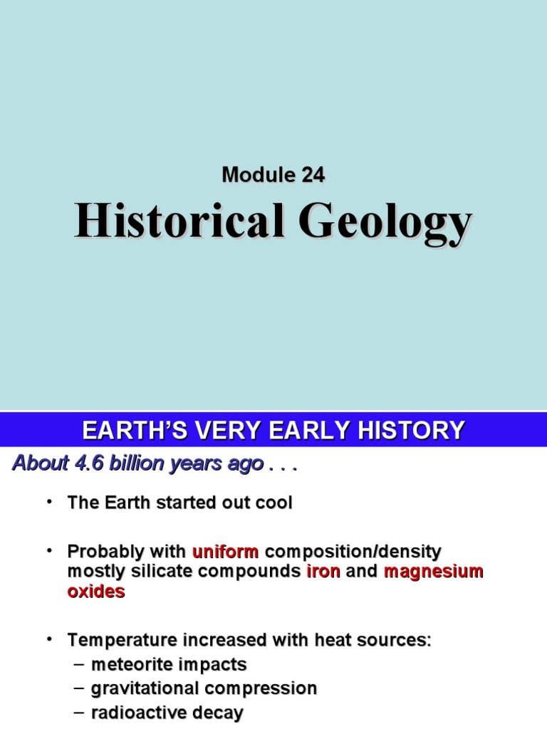 Module 24 - Historical Geology | PDF | Earth | Geologic Time Scale
