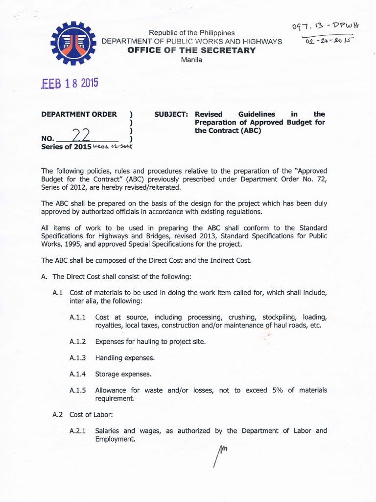 Do 22 DPWH | PDF | Employee Benefits | Employment