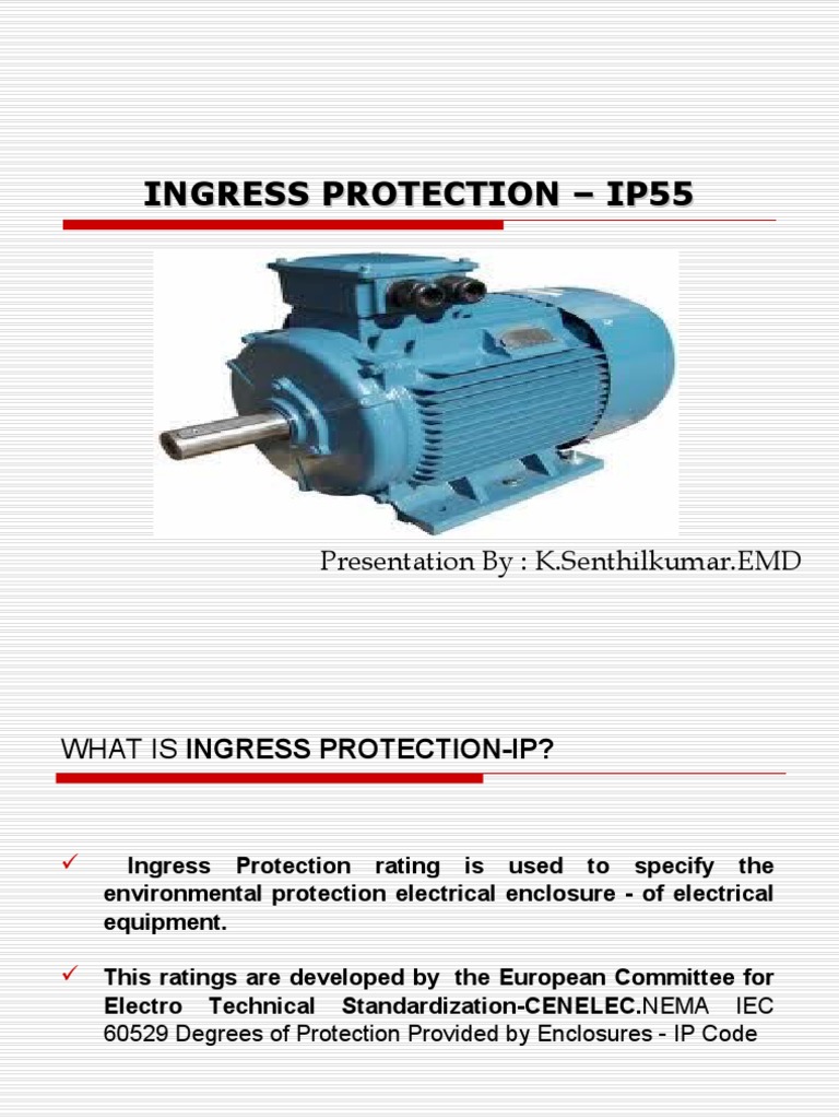 Motor Ingress Protection IP55 | PDF | Applied And Interdisciplinary Physics | Mechanical Engineering