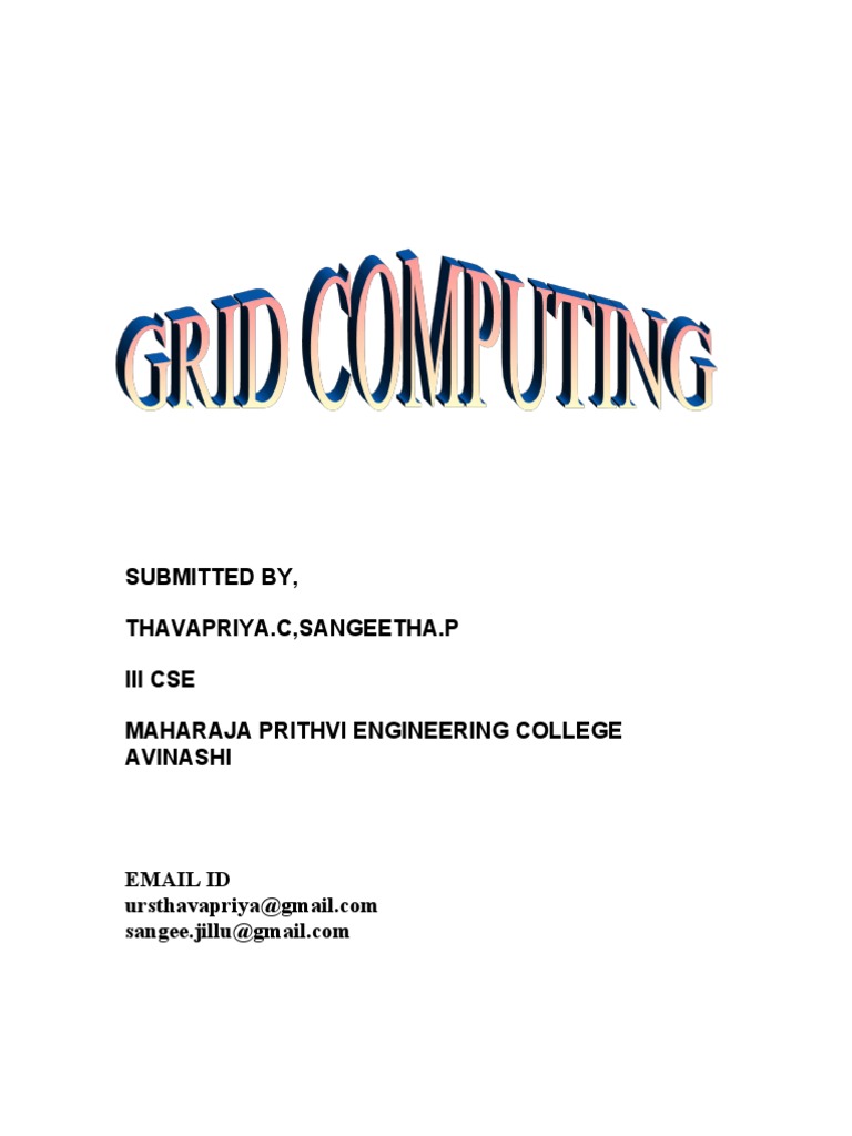 Grid Computing 1 Pdf Grid Computing Communications Protocols