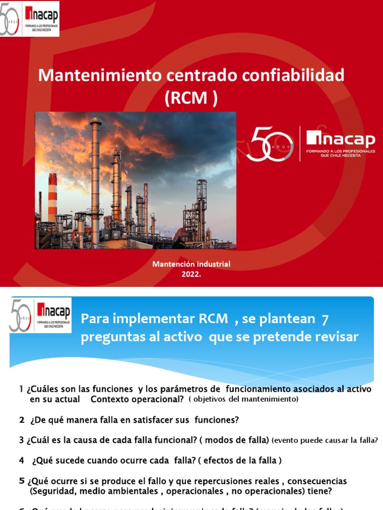 Clase Resumen RCM 2 | PDF | Ingeniería de confiabilidad