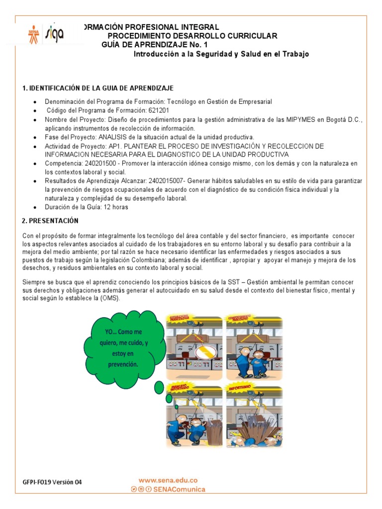 Guia 1 SST | PDF | Seguridad y salud ocupacional