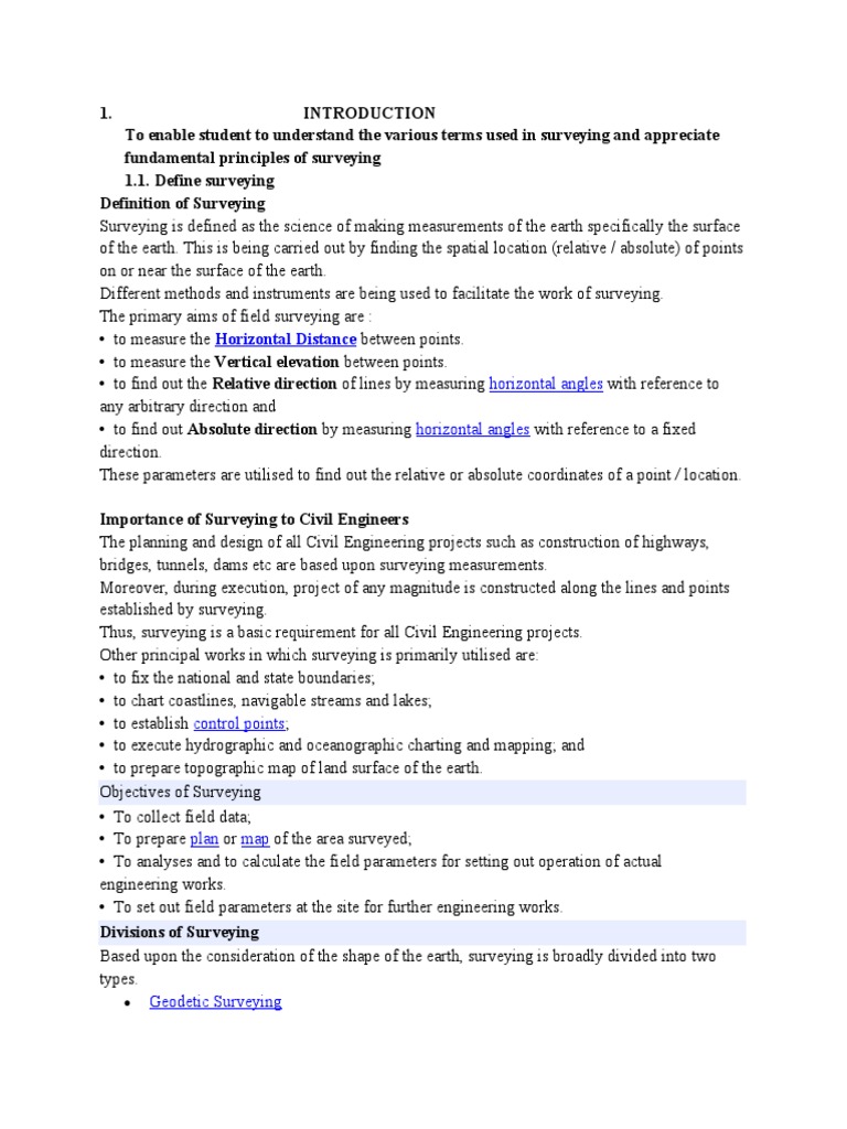 Introduction | PDF | Surveying | Geodesy