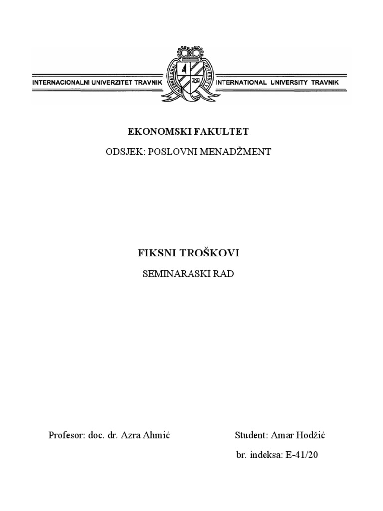 Ekonomika-preduzeca-Amar Hodzic | PDF