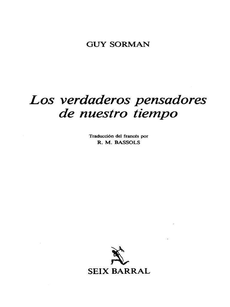 BELM-8338 (Los Verdaderos Pensadores de - Sorman) | PDF | Ciencias ...
