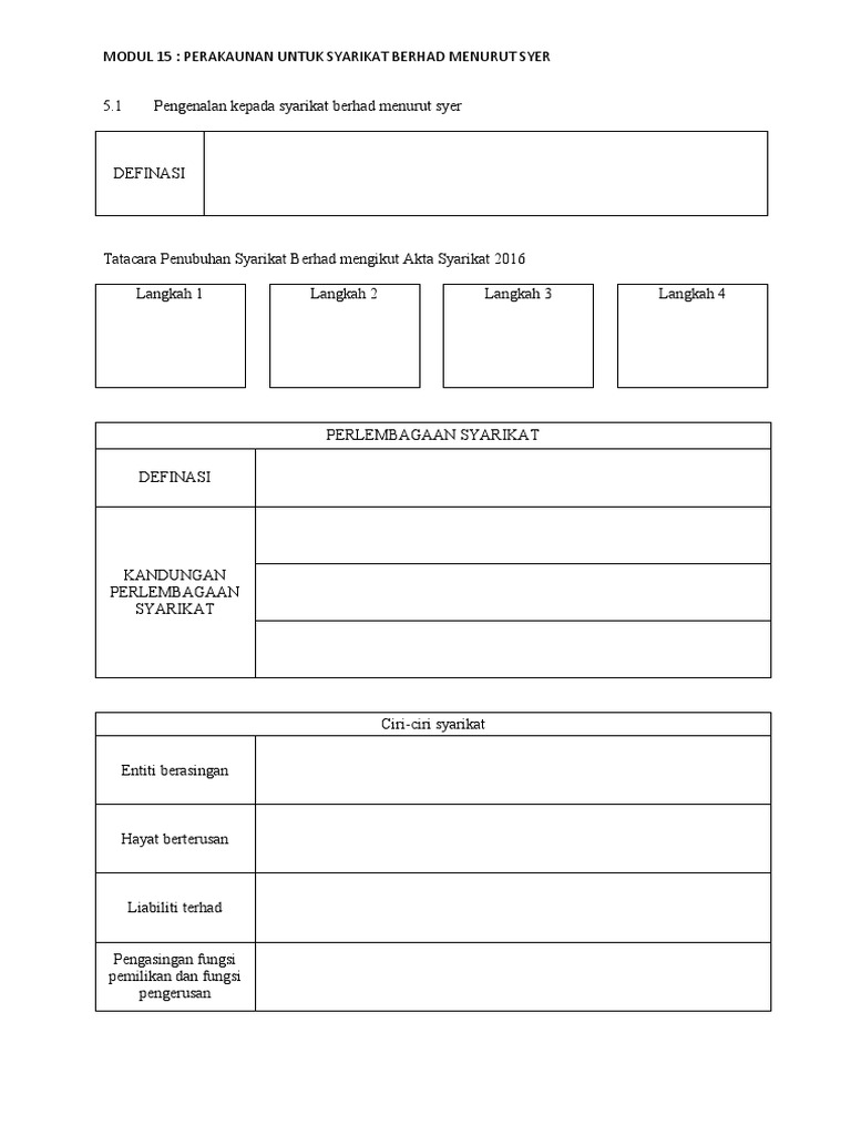 Modul 14 Perakaunan Untuk Syarikat Berhad Menurut Syer | PDF
