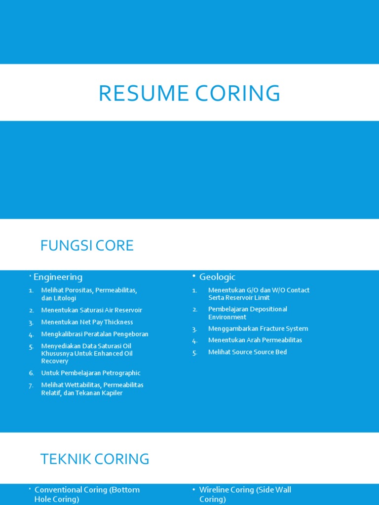 Resume Core Drilling Fatih Raka Subiantoro | PDF