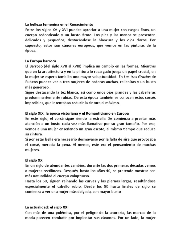 Historia de La Belleza 2 | PDF | Corsé | Belleza