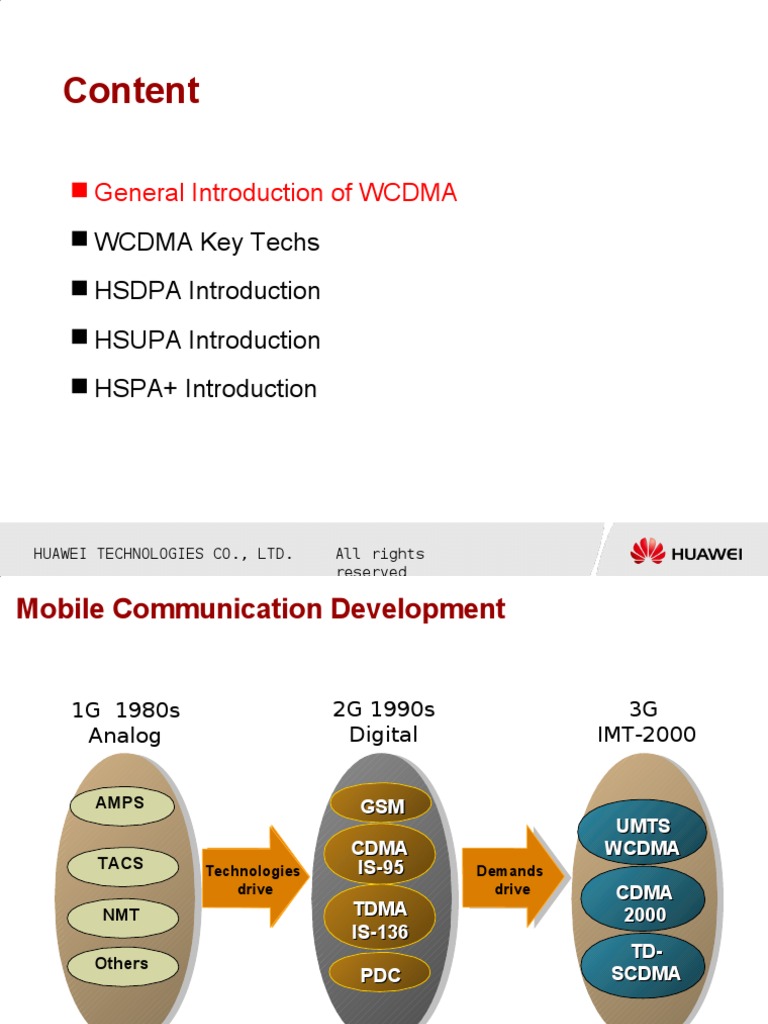 1.WCDMA Basic Principle Introduction | PDF | High Speed Packet Access | Telecommunications Equipment