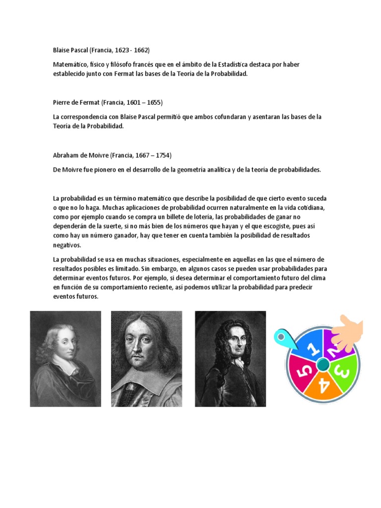 Teoría de la Probabilidad de Pascal y Fermat | PDF