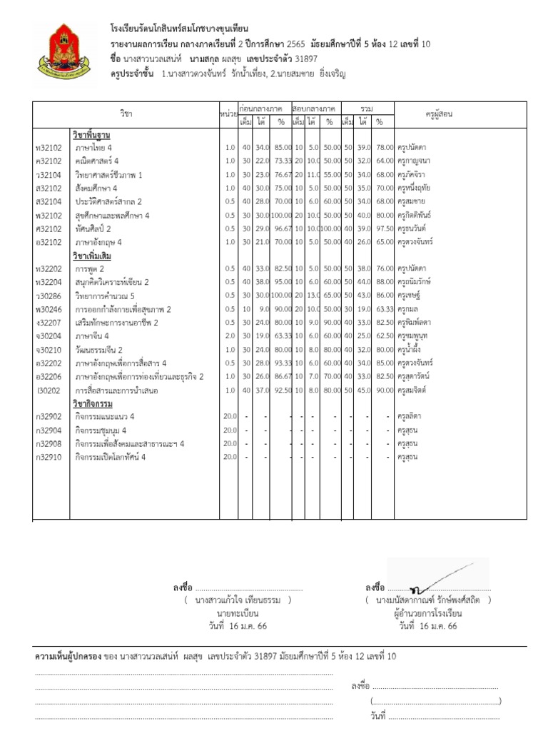 เกรด2:2565 | PDF