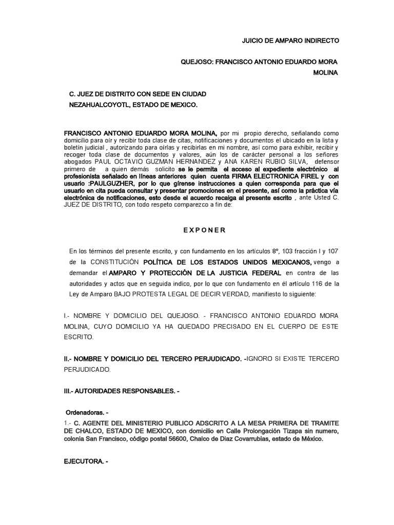 Amparo Indirecto | PDF | México | Violación