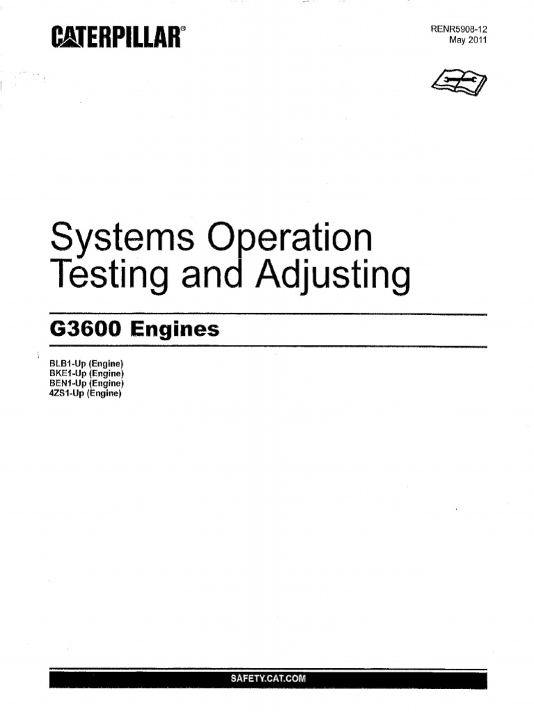 Systems Operations Testing and Adjusting CAT G3600 | PDF