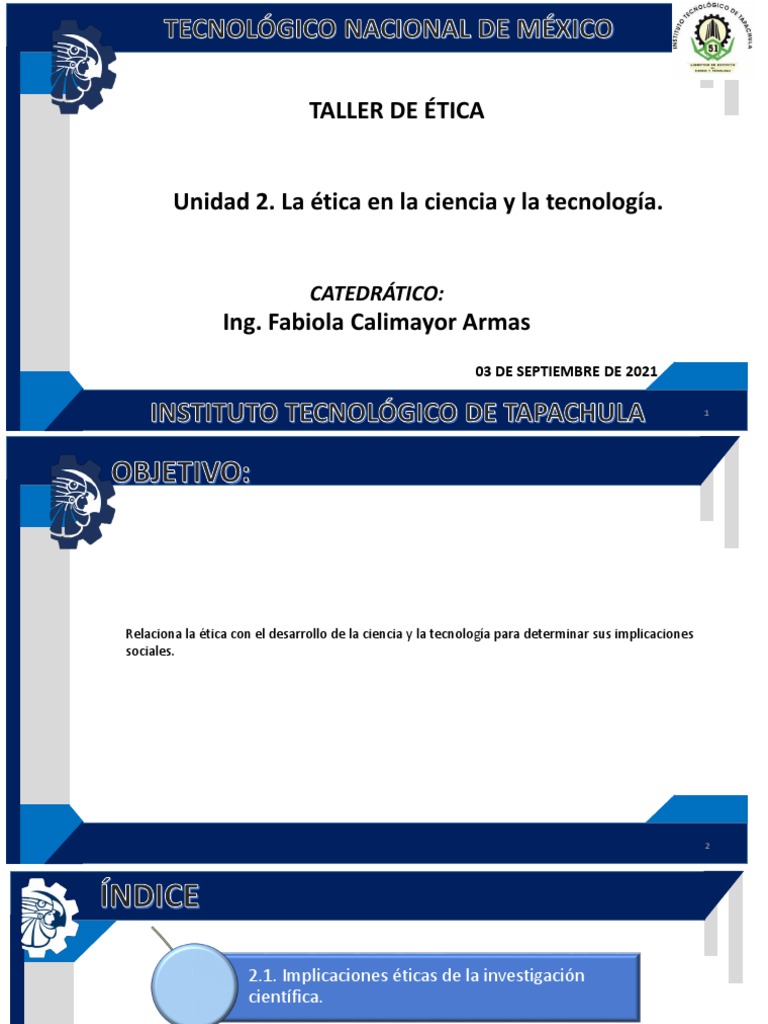 UNIDAD 2 La Ética en La Ciencia y La Tecnología | PDF | Motivación ...