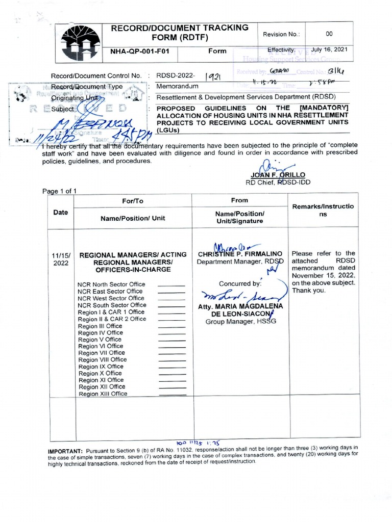 1921 Proposed Guidelines On The Mandatory Allocation of Housing Units ...