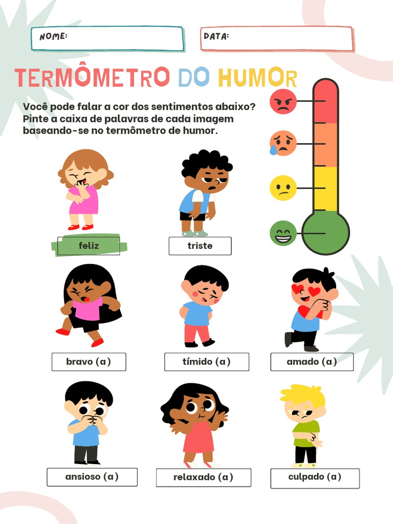 Colorido Plano Rostos Verificação de Humor Aprendizagem Socioemocional ...
