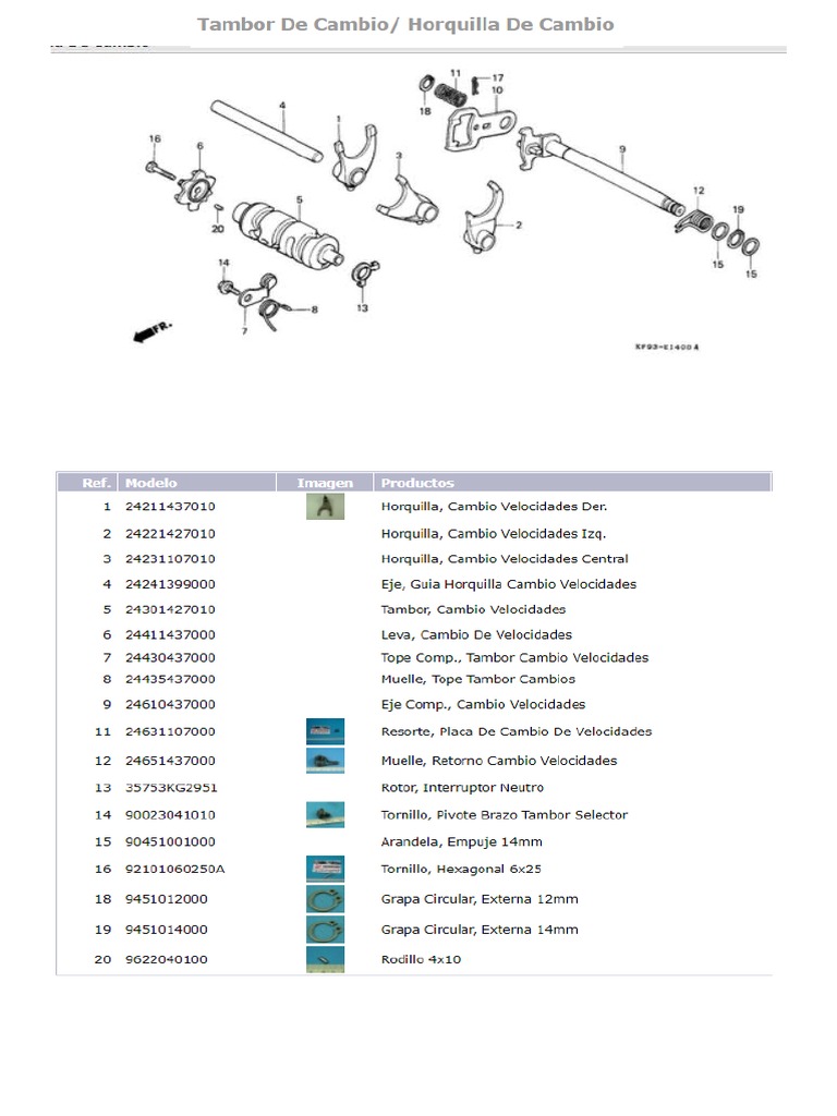 Manual de Despiece Motor Honda XL 180 185 | PDF