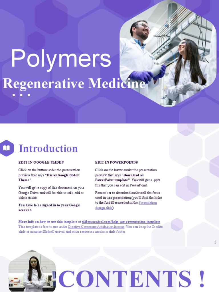 Polymers : Regenerative Medicine | PDF | Polymers | Microsoft Power Point