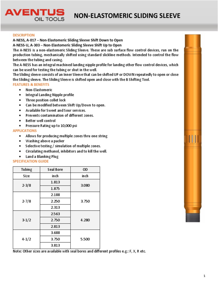 Non Elastomeric Sliding Sleeve | PDF