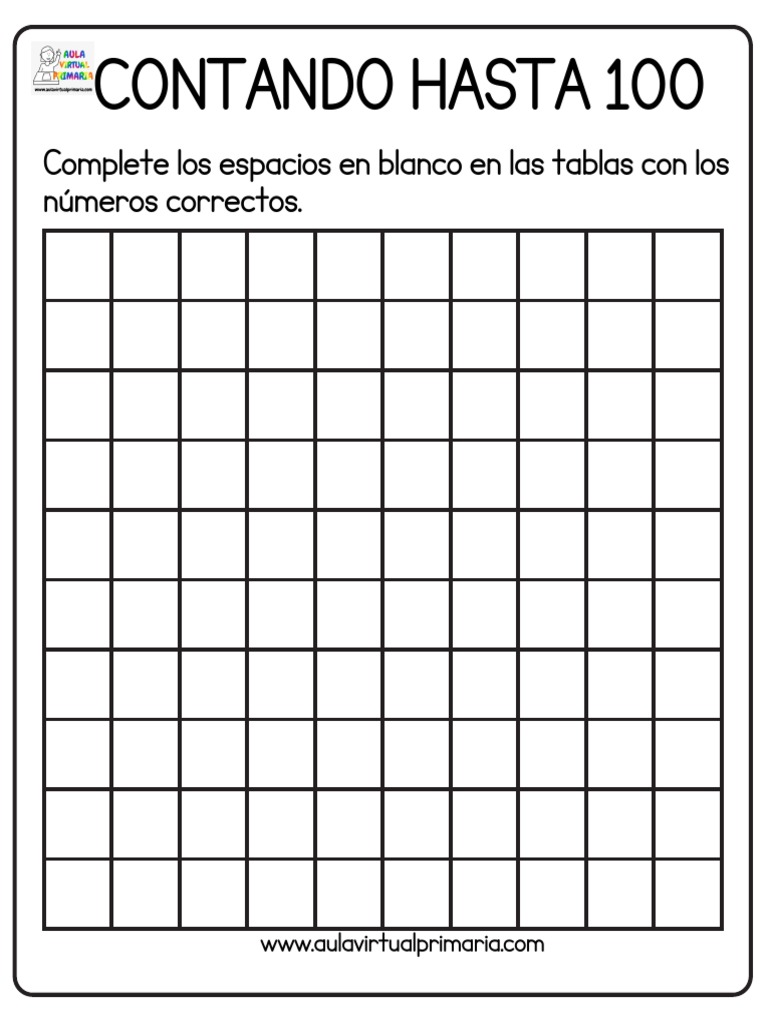 Tablas de Números 1-100 | PDF