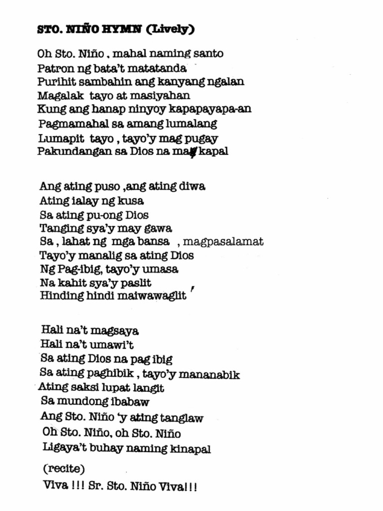 Sto - Nino Hymn | PDF