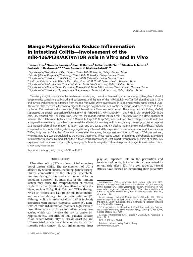 Kim 2016 | PDF | Inflammatory Bowel Disease | Reverse Transcription ...