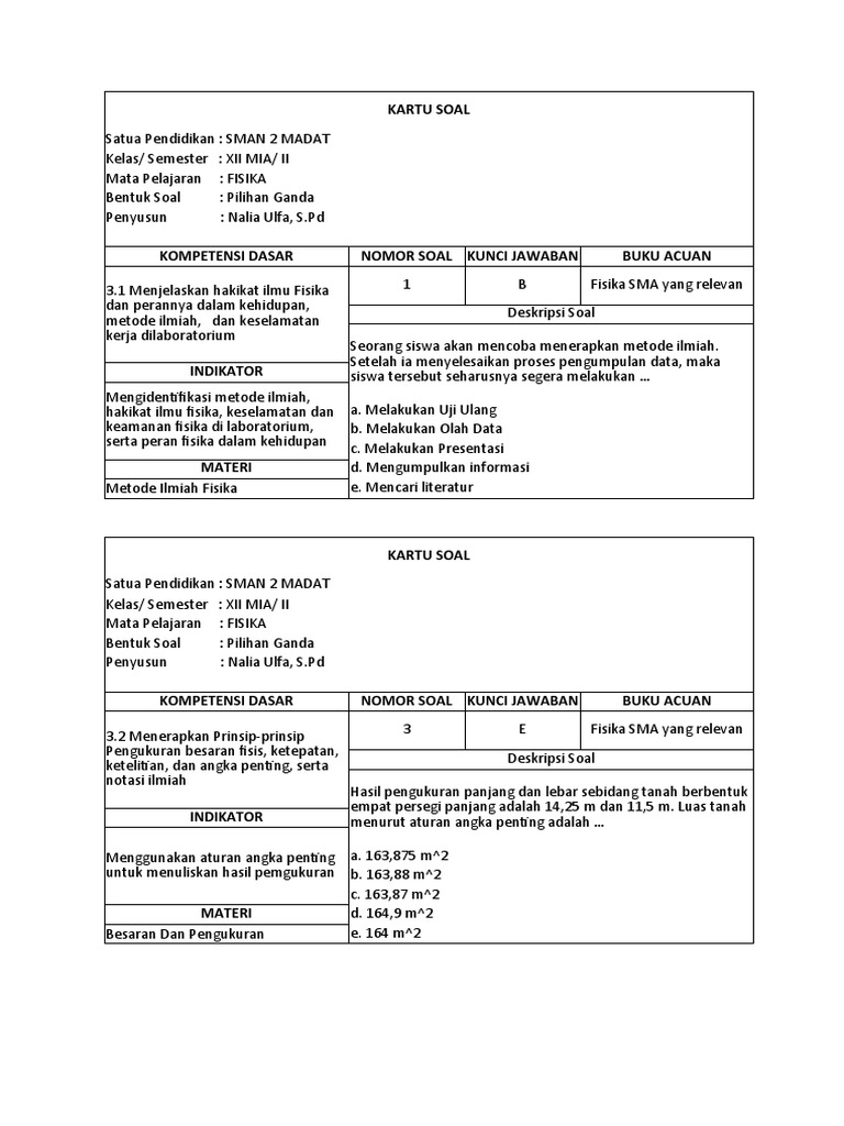 Kartu Soal Kelas XII | PDF | Ilmu Sosial | Teknologi & Rekayasa