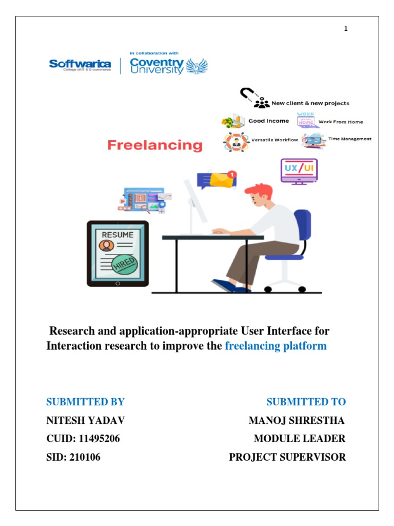 Enhancing the User Experience of a Freelancing Platform to Address Challenges Faced by ...