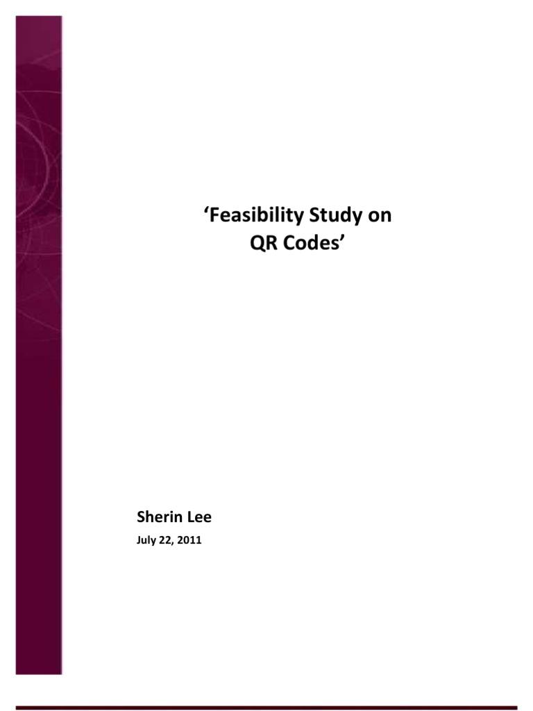 Feasibility Study | PDF | Qr Code | Communication