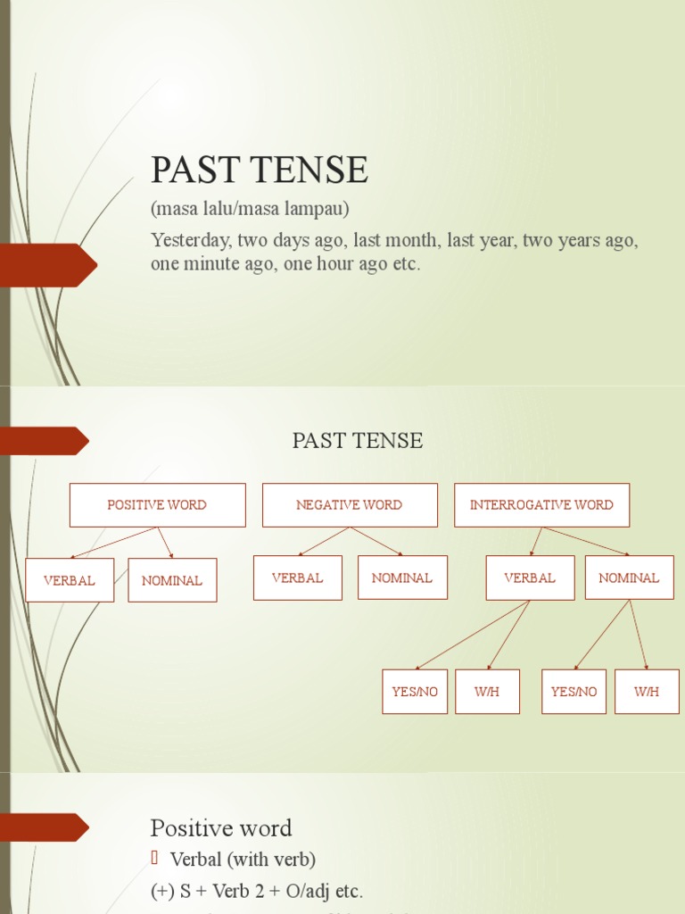 Past Tense | PDF | Verb | Grammatical Tense
