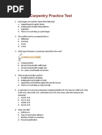Carpentry Math Practice Test 1 | PDF | Area | Rectangle