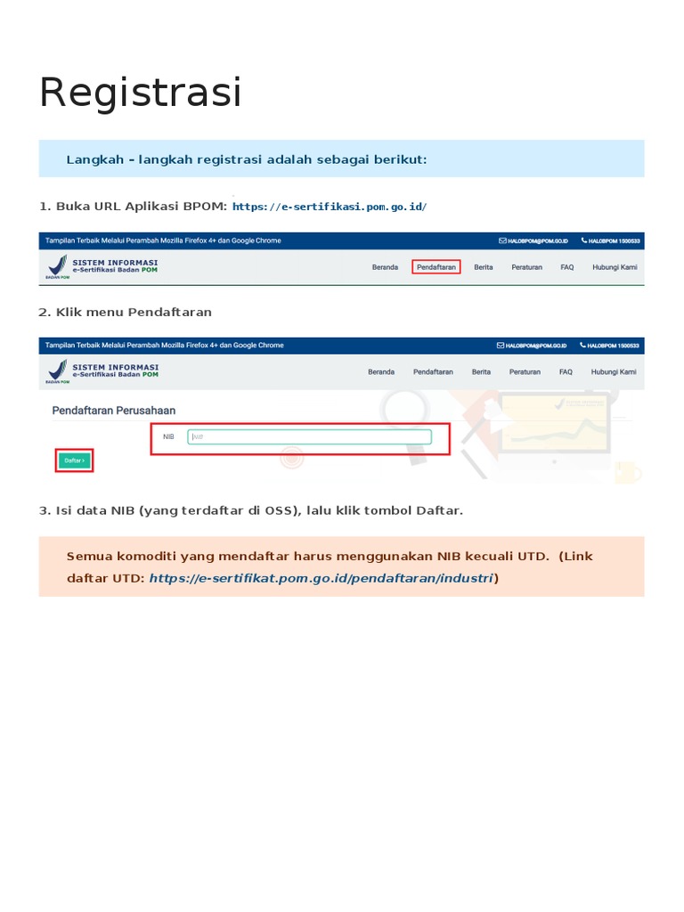 Petunjuk Registrasi Akun | PDF