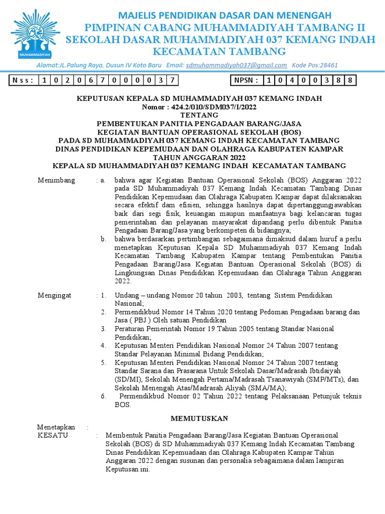 10.Sk Tim Pengadaan Barang Dan Jasa | PDF