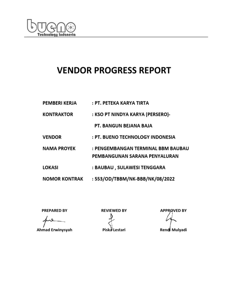 Vendor Progress Report - 17 Oct 2022 | PDF | Manufactured Goods ...