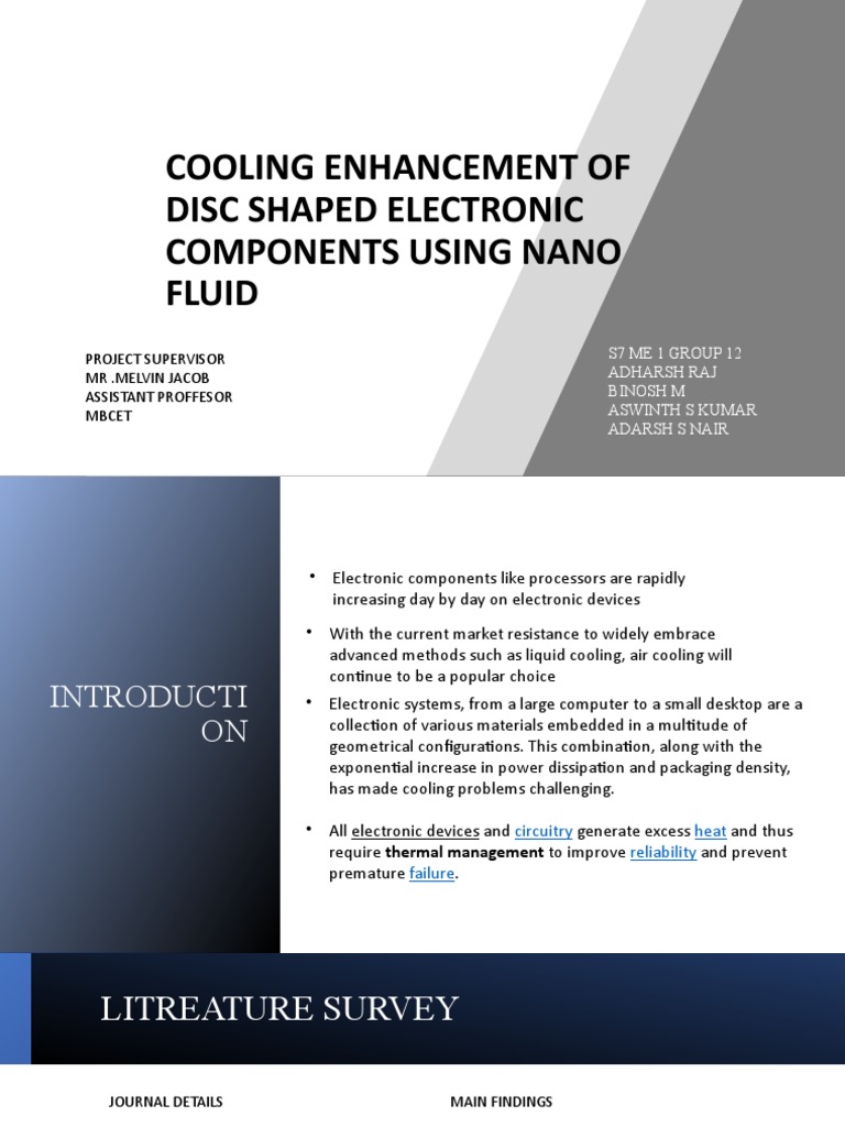 Cooling of Electronic Component Using Nanoparticle | PDF | Heat ...