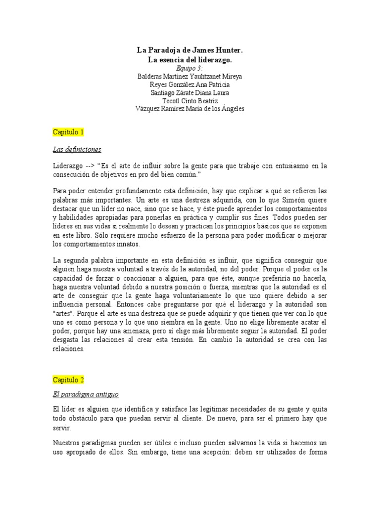 La Paradoja | PDF | Liderazgo | Amor